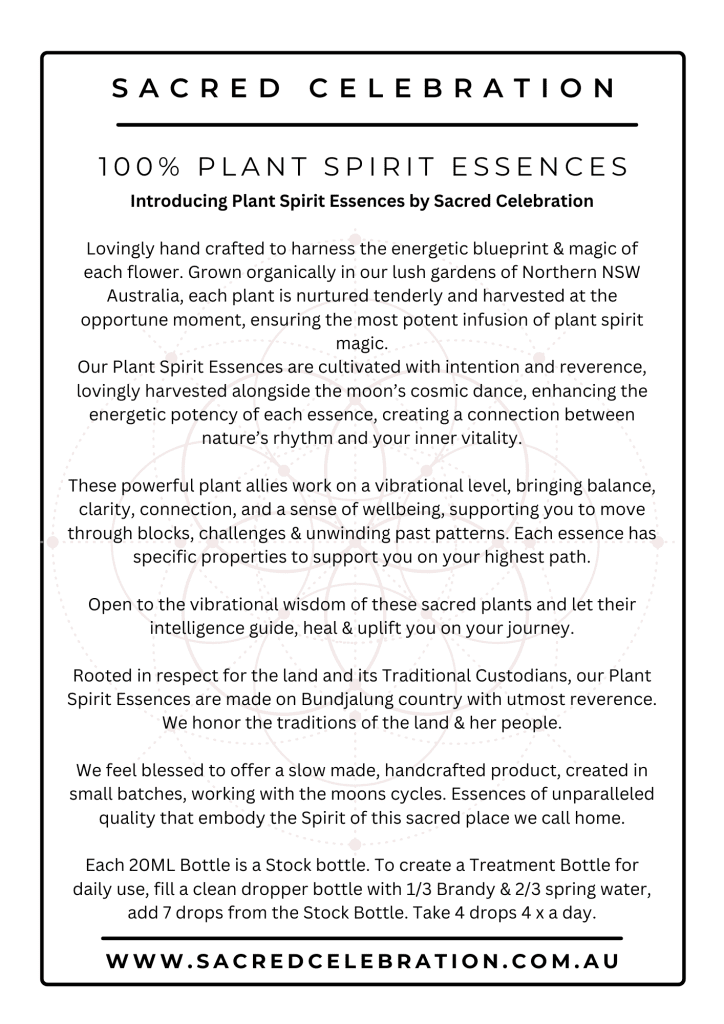 Plant Spirit Essences - Sacred Celebration Plant Spirit Essences - Sacred Celebration